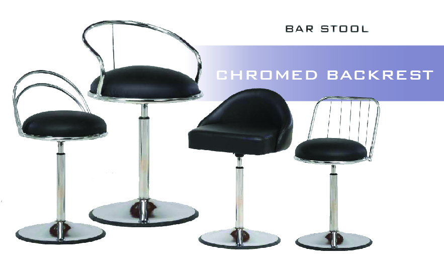 Tubular Chrome Base Low Bar Stool with Backrest | A2Z Office Supply Sdn ...