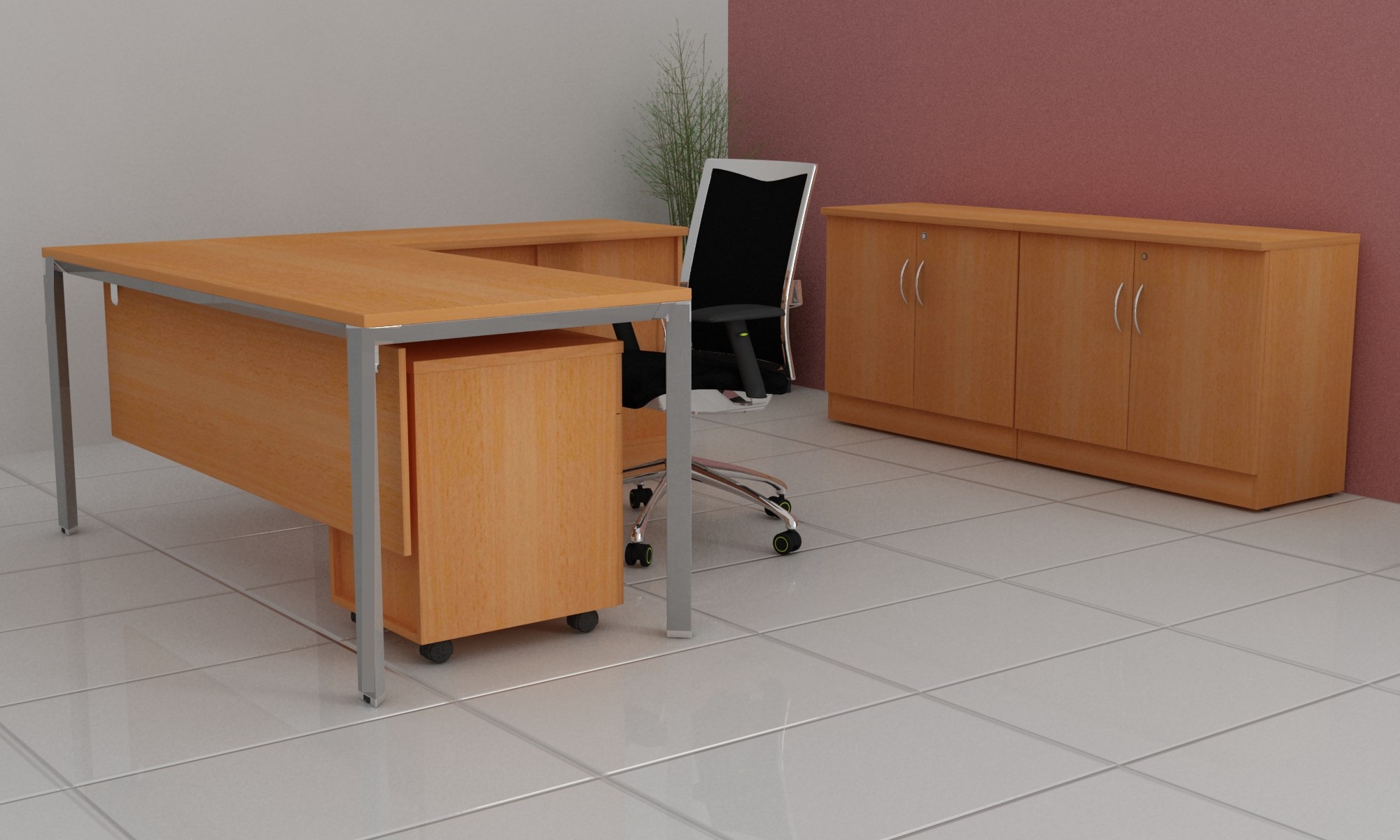 SL55 Series L-Shape Table | A2Z Office Supply Sdn Bhd