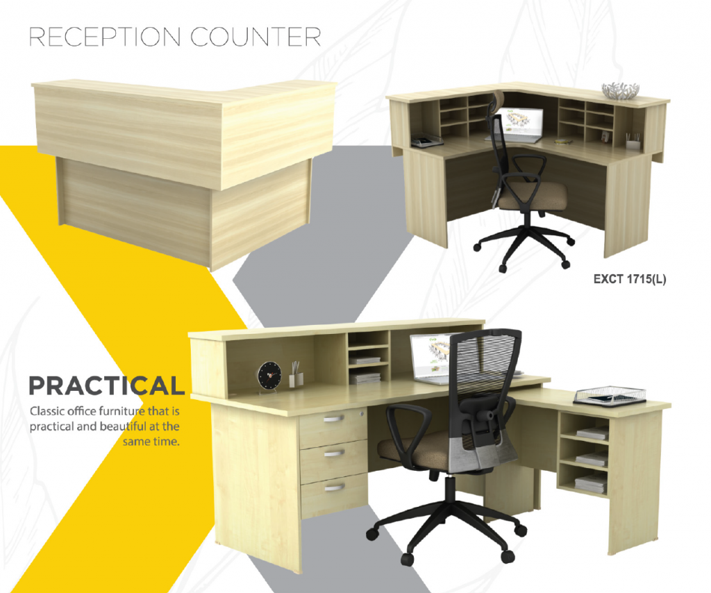 EX Series Reception Counter | A2Z Office Supply Sdn Bhd