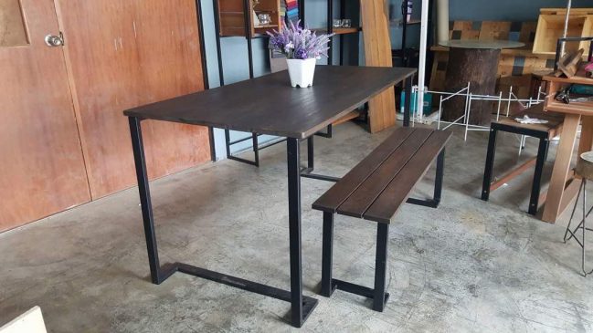 Balau Wood Table Set | A2Z Office Supply Sdn Bhd