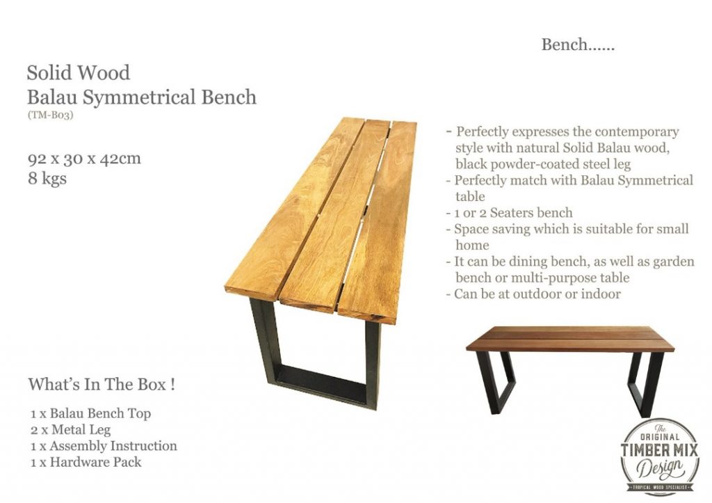 Balau Wood Table Set | A2Z Office Supply Sdn Bhd