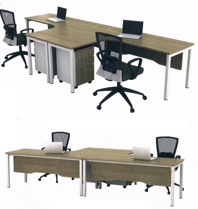 SL55 Series L-Shape Table | A2Z Office Supply Sdn Bhd