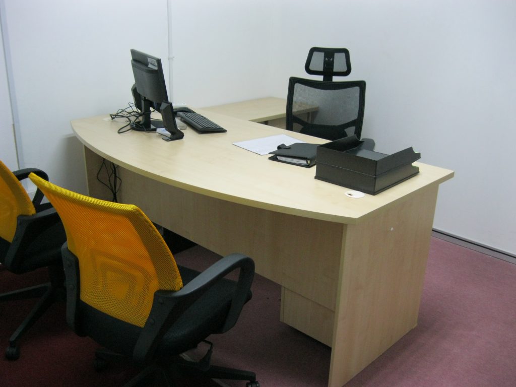 [EXMB 180A] Front Curved Full Color Executive Table (Panel Leg) | A2Z ...