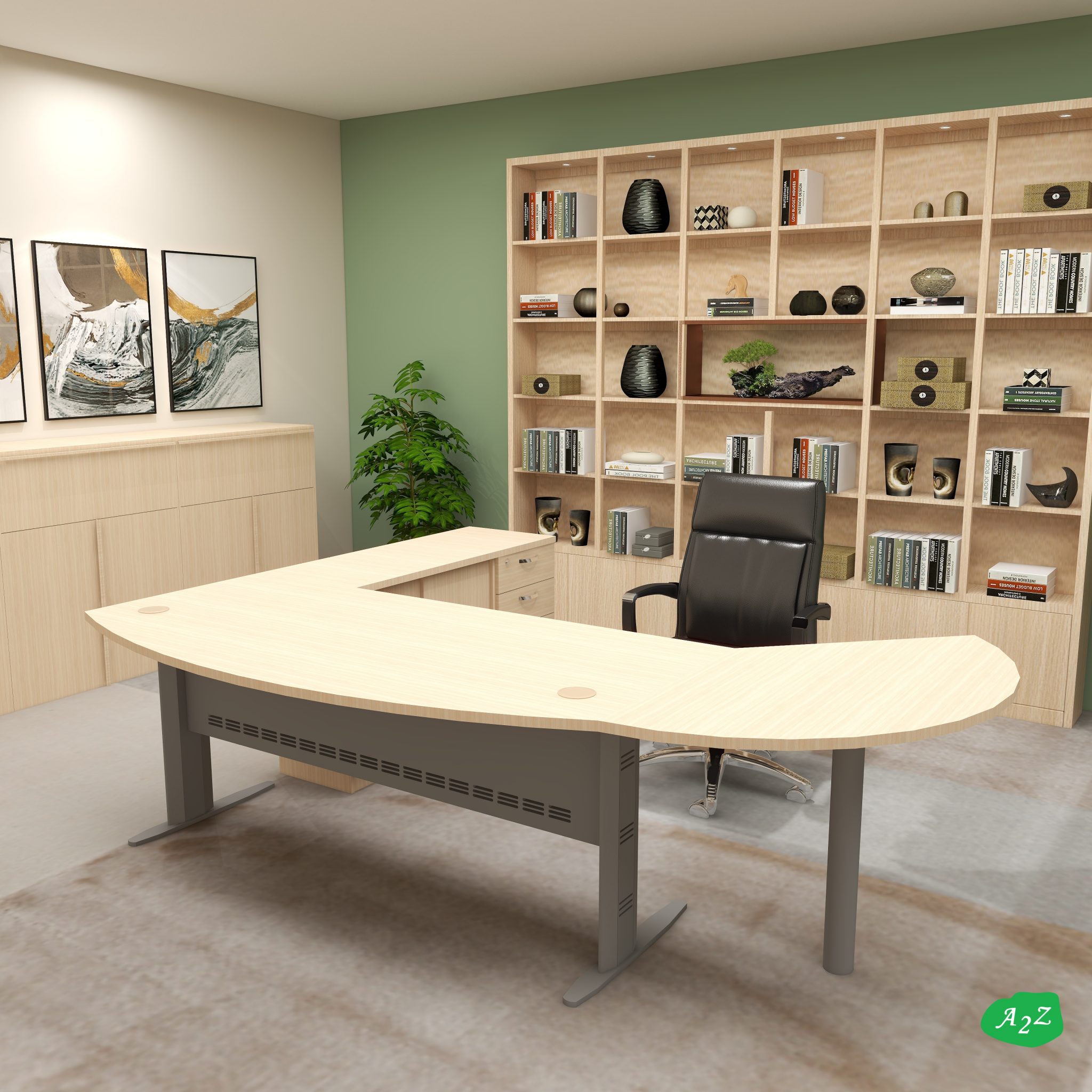 [QMB 180A-SET] EXECUTIVE TABLE SET (METAL J LEG) | A2Z Office Supply ...